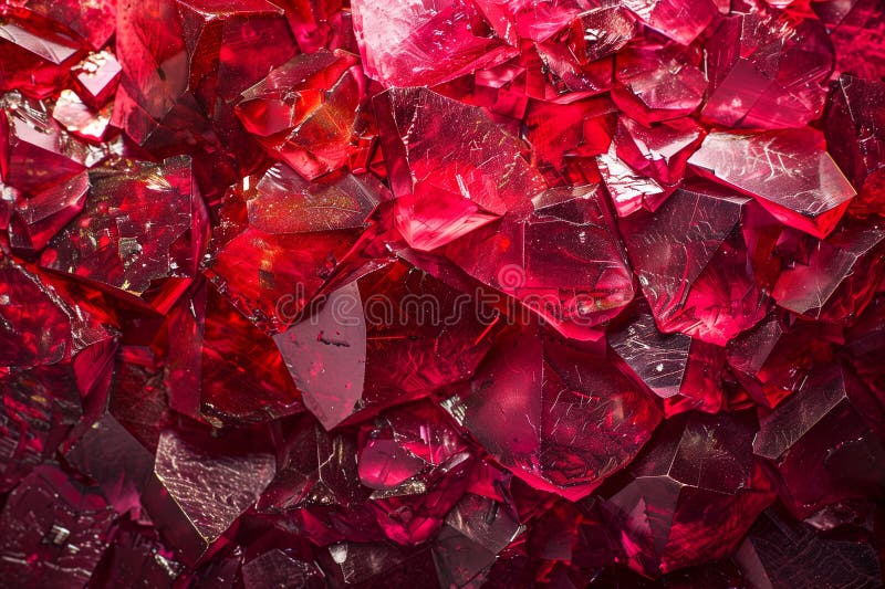 Red Ruby Gem Crystals Background, Top View Stock Illustration - Illustration of view, jewel ...