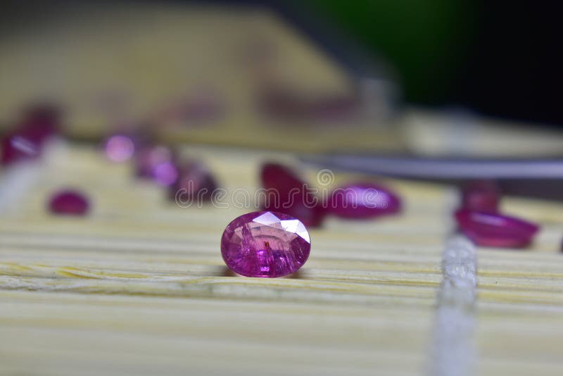 Red Ruby and Pink Ruby Rare and Expensive Editorial Stock Photo - Image ...