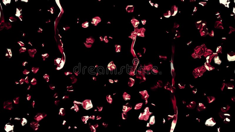 Red Ruby Rain Water Drops Digital Simulation Animation Background New ...