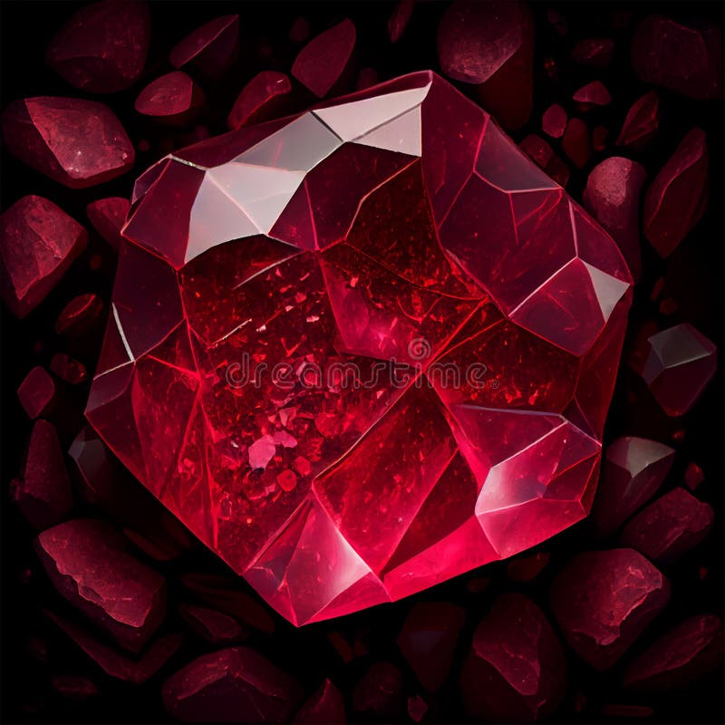 Red Ruby Stone Texture Background - AI Generated Image Stock Photo ...