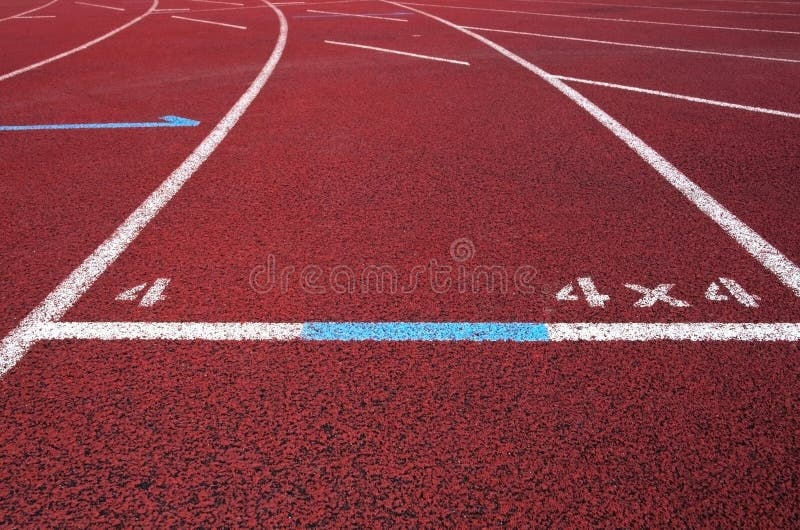Red running field track stock image. Image of empty, curve - 50851849
