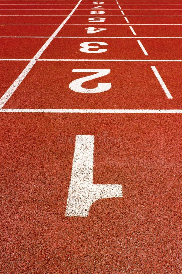 Red Running Track stock image. Image of curve, track - 23263829