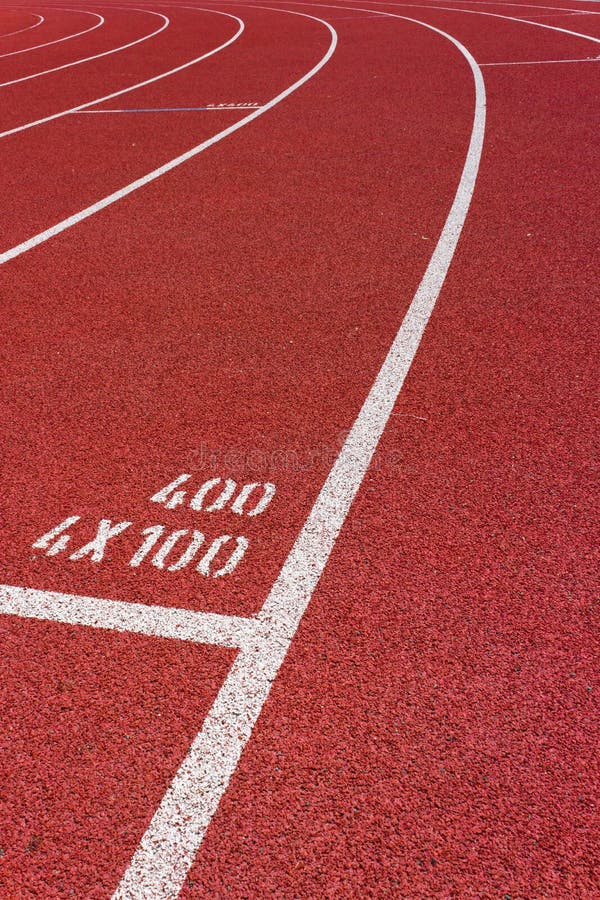 Red Running Track stock image. Image of vertical, competition - 23263599