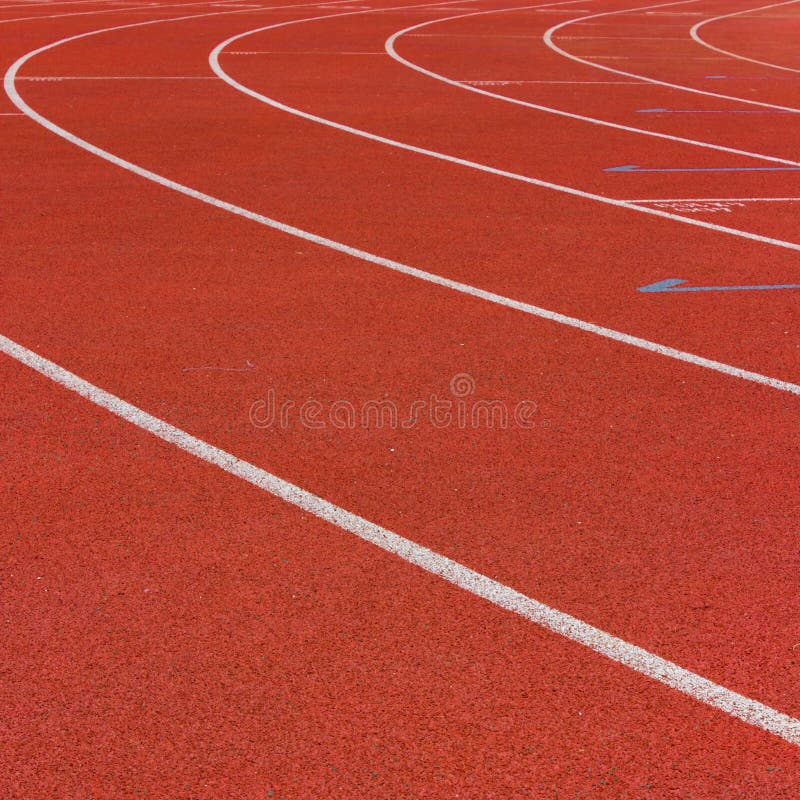 Red Running Track stock image. Image of curve, track - 23263829