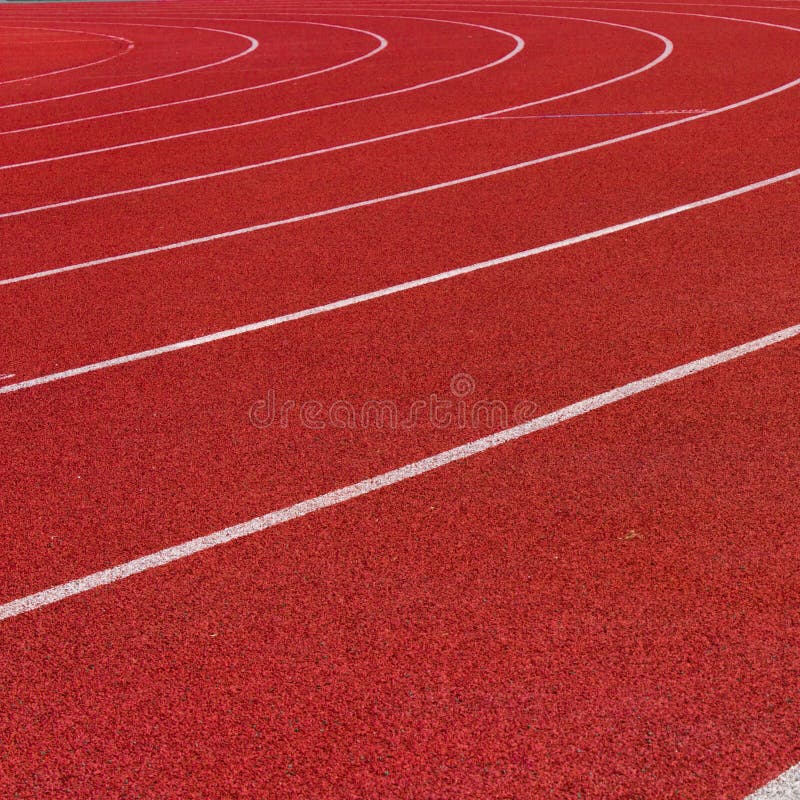 Red Running Track stock image. Image of running, curve - 23263047