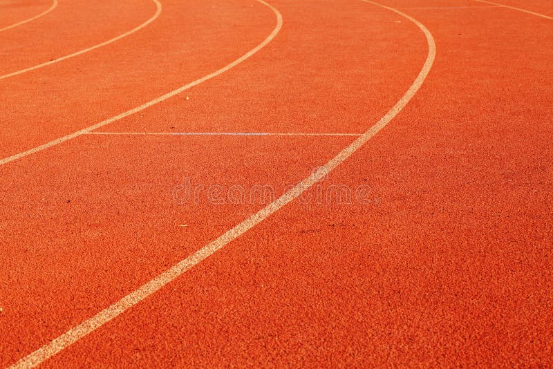 Red running track stock image. Image of line, sports - 28230695