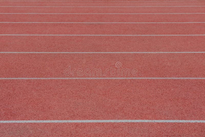 Red Running Track for Athletic Competition Stock Photo - Image of ...