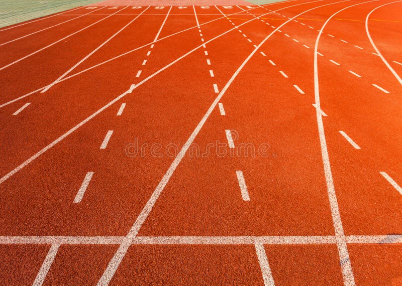 Red running track stock image. Image of athletic, natural - 80179899