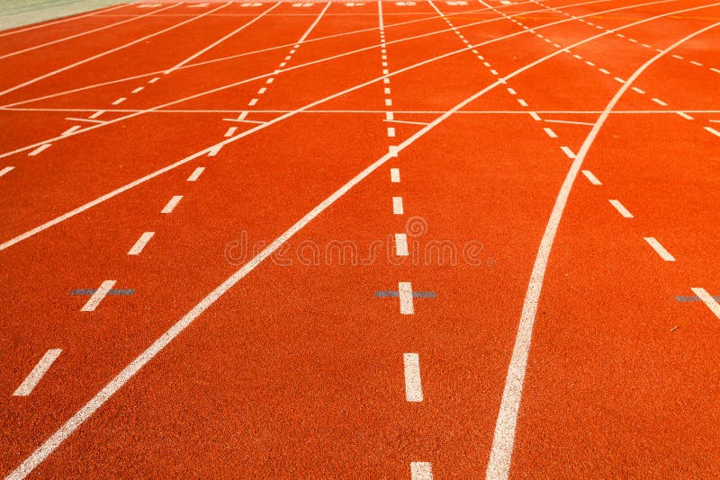 Red running track stock photo. Image of circles, racecourse - 80180394