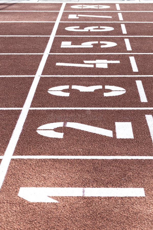 Red Running Track stock photo. Image of ground, activity - 133399608