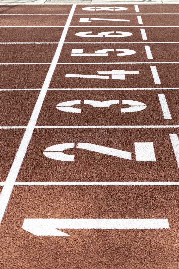 Red Running Track stock photo. Image of ground, activity - 133399608