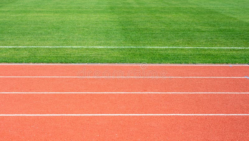 Red running track stock image. Image of sport, outdoor - 197228103