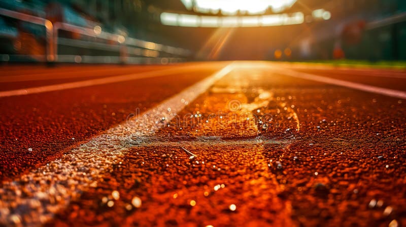 Red Running Track in Stadium Stock Illustration - Illustration of event ... Red Running Track in Stadium Stock Illustration - Illustration of event ...