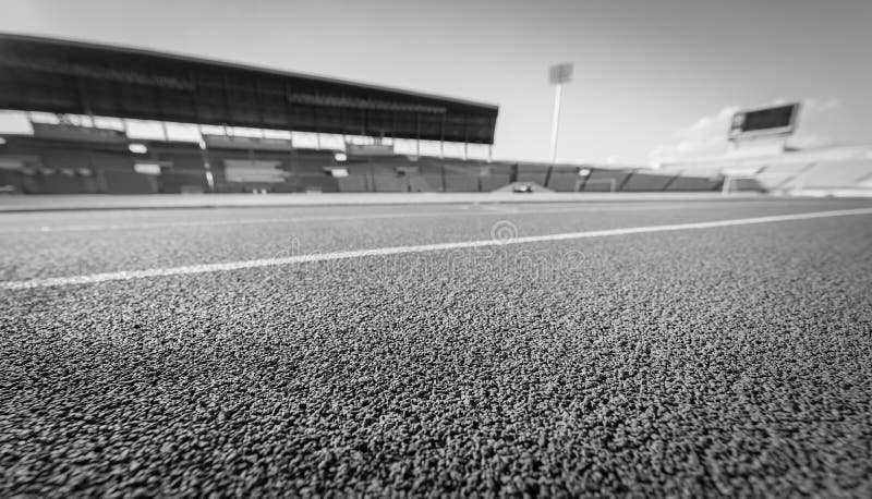 Black And White Running Track