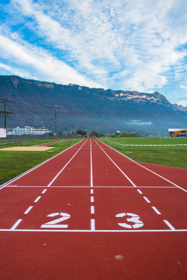 Red running track stock photo. Image of race, pattern - 36181390