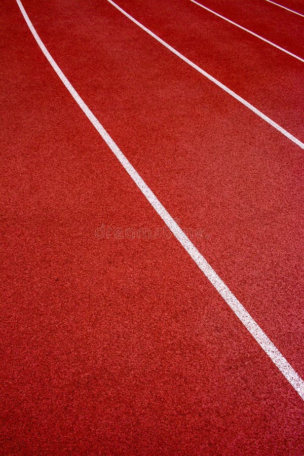 Red Running Track Synthetic Rubber on the Athletic Stadium. Stock Photo ... Red Running Track Synthetic Rubber on the Athletic Stadium. Stock Photo ...