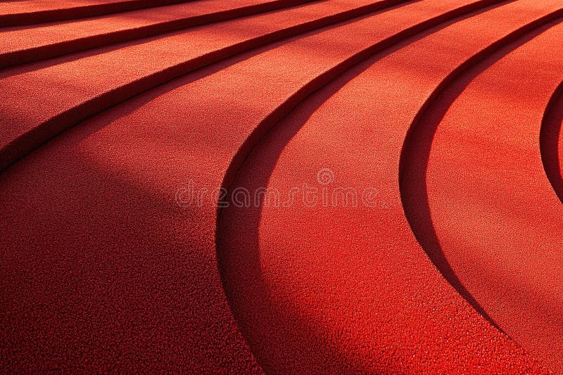 Red Running Tracks at Different Heights. Textured Background, Rubber ...