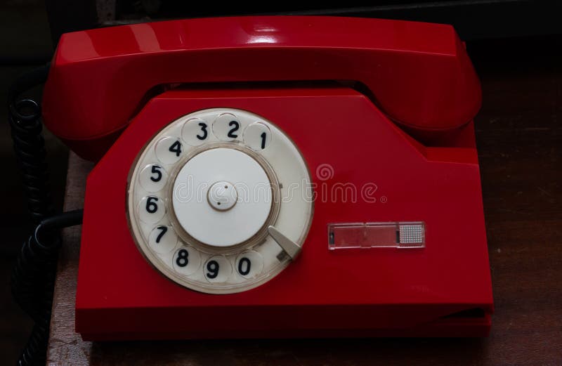 Red Russian Made Phone, Cccp, Retro Stock Photo - Image of nostalgia ...