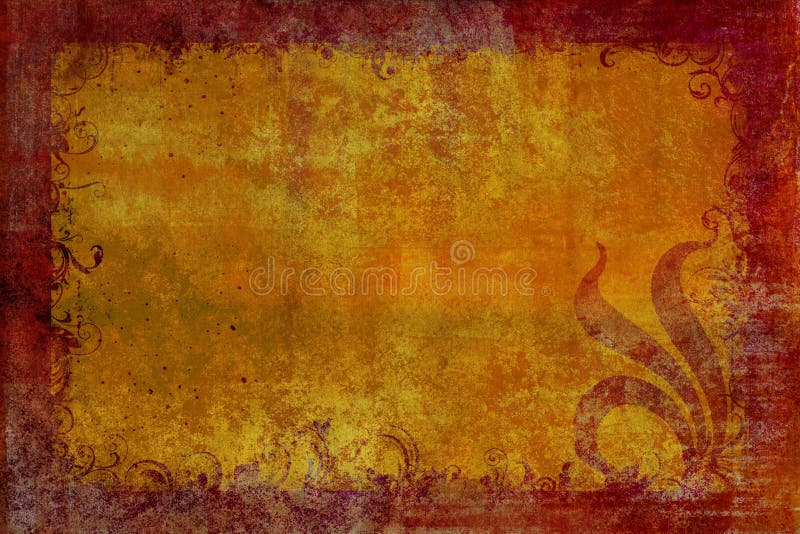 Worn, Textured Background In Yellow And Brown Stock Illustration ...