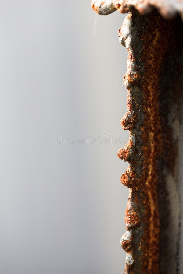 Red Rust on the Edges of the Cut Steel Stock Image - Image of ...