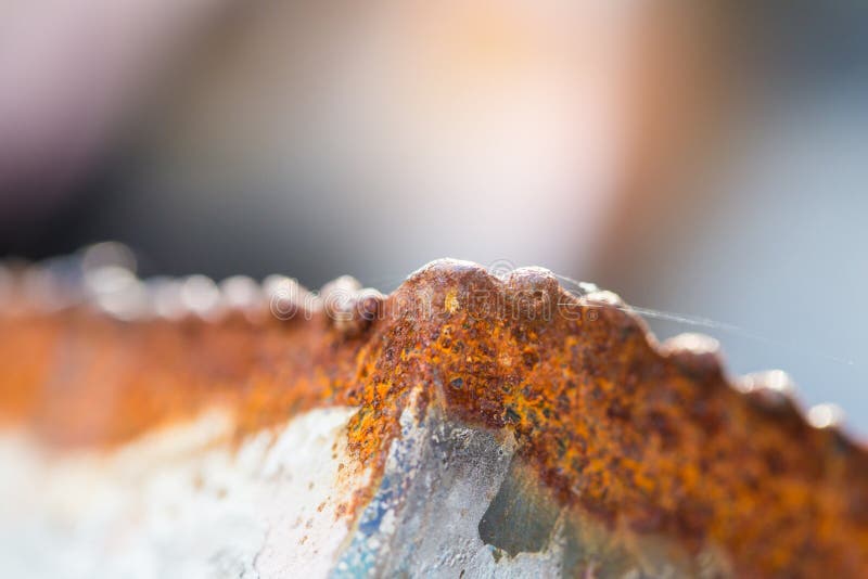 Red Rust on the Edges of the Cut Steel Stock Image - Image of corrosion ...