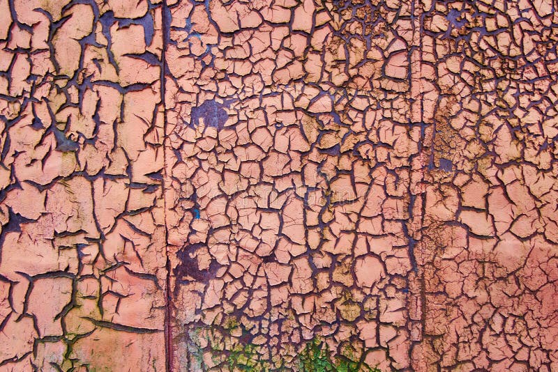 Red Rusted Textured Peeling Paint Stock Photo - Image of industry ...