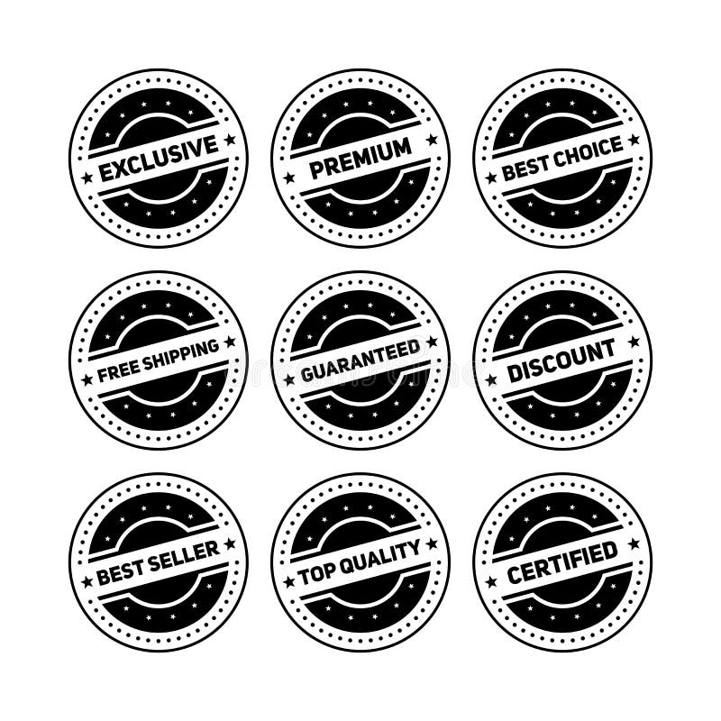 Red Rustic Vector Stamp Set with Text, for Your Business. Stock ...