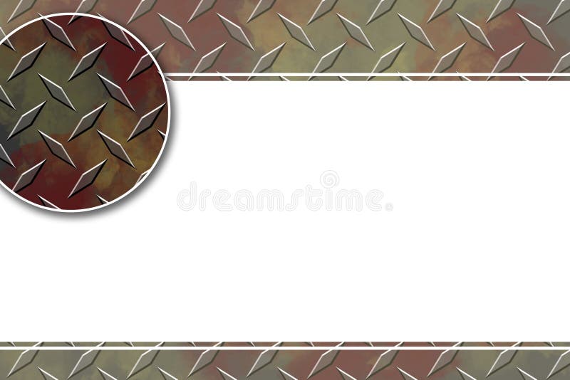 Red Rusty Diamond Plate Copy Space Presentation Card Aluminum Safe ...