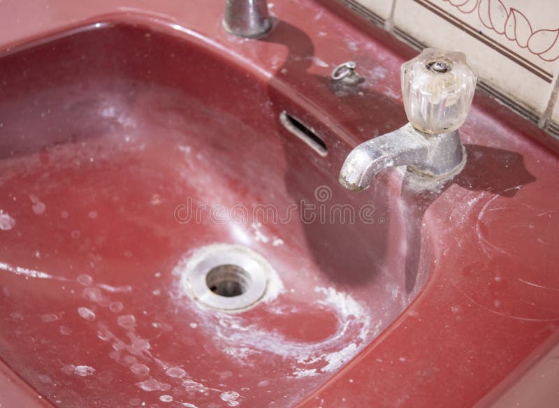 Red Rusty Dirty Water Drain Stock Photo - Image of abandoned, edge ...