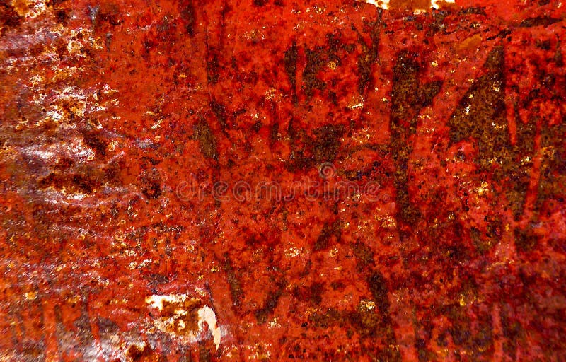 Red Rusty Metal Plate Texture Stock Photo - Image of pattern, faded ...
