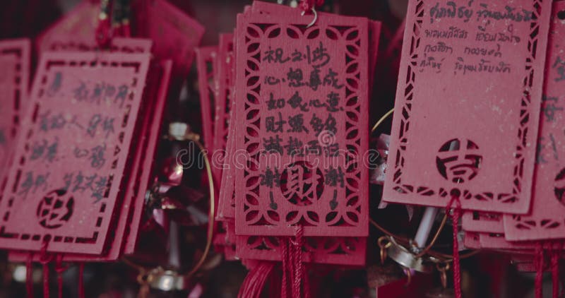 Red Sacred Tablets in the Macau Stock Footage - Video of destinations ...