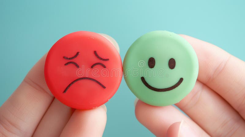 152 Happy Sad Smiley Face Green Red Stock Photos - Free & Royalty-Free ...