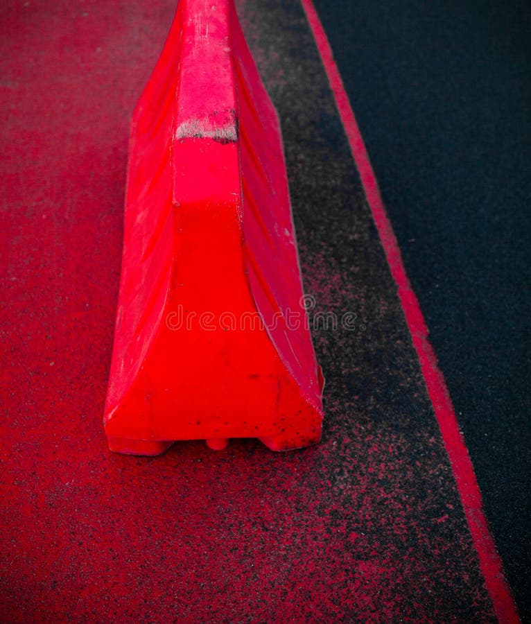 Red safety barrier stock image. Image of boundary, pedestrian - 179635443