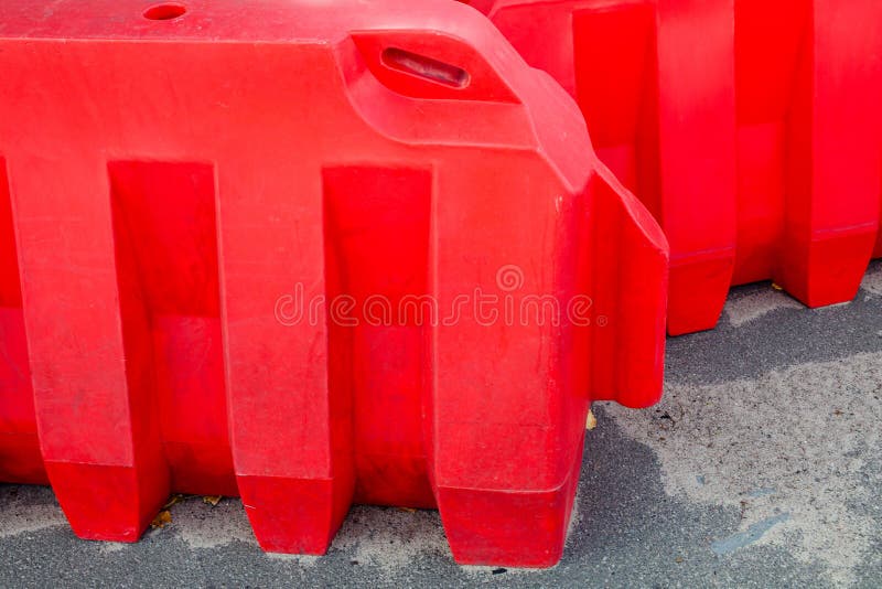 Red safety barriers stock photo. Image of designate - 183093536