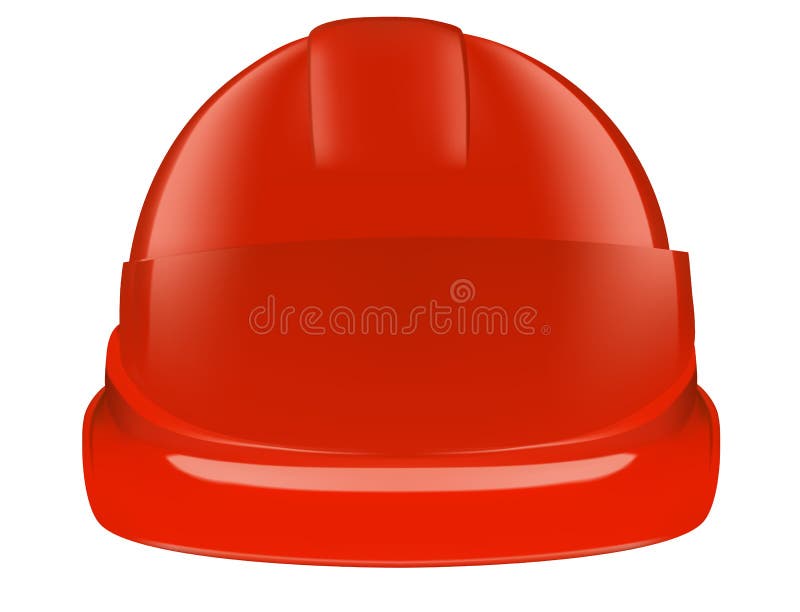 Red Safety Helmet on White Background Stock Vector - Illustration of ...