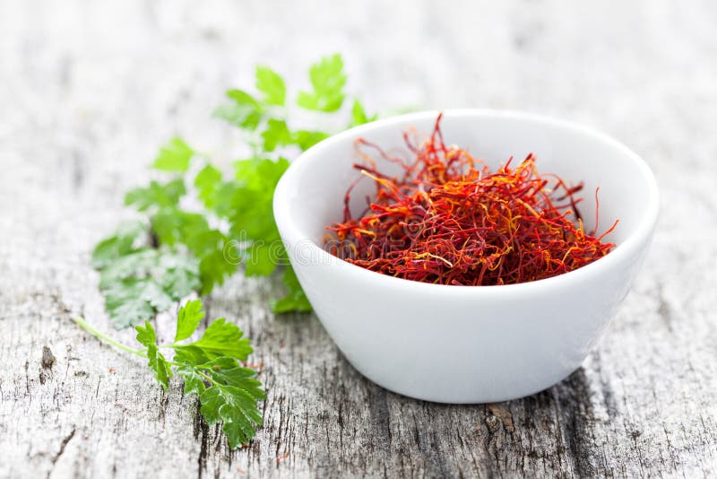 Saffron flowers stock image. Image of ingredient, dried - 34774935