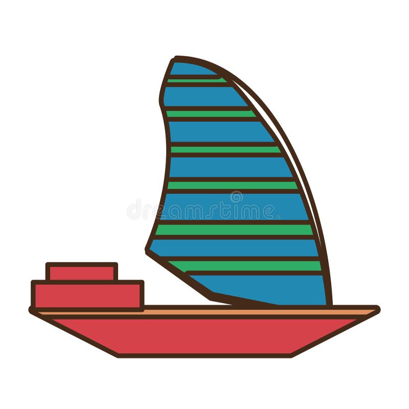 Red Sailing Boat Travel Design Stock Vector - Illustration of icon ...