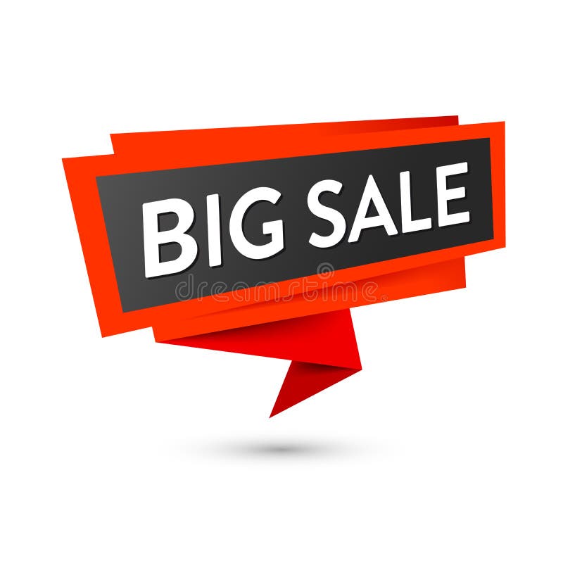 Red sale banner stock illustration. Illustration of advertisement ...