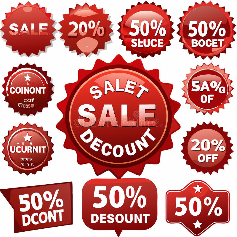 Discount Labels with Sheeps Stock Vector - Illustration of mega, banner ...