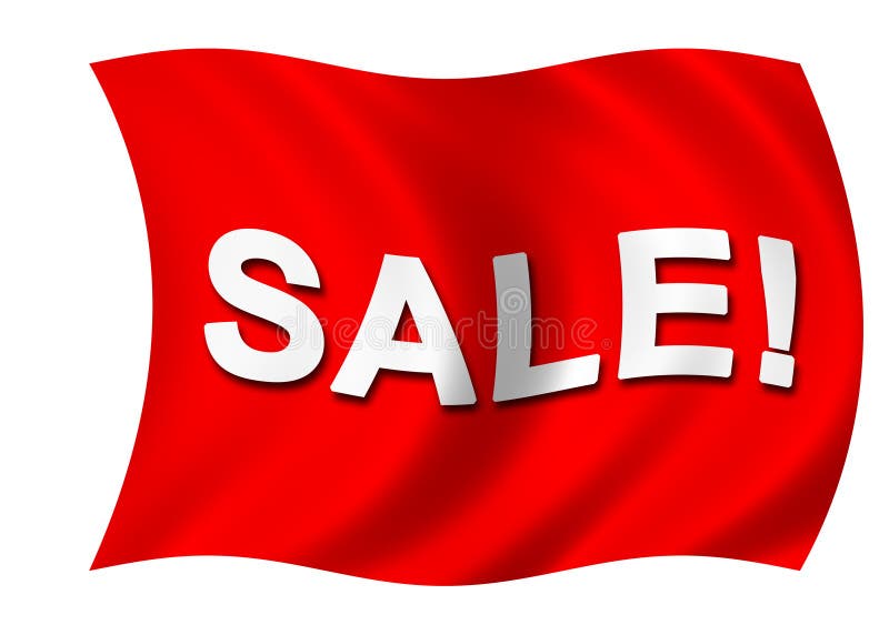 Red Sale flag stock illustration. Illustration of shopping - 2395988