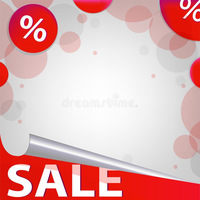 Red Sale Poster stock vector. Illustration of symbol - 195718368