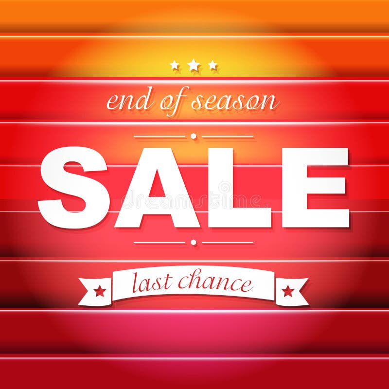 Red Sale Poster with Text stock vector. Illustration of purchase ...