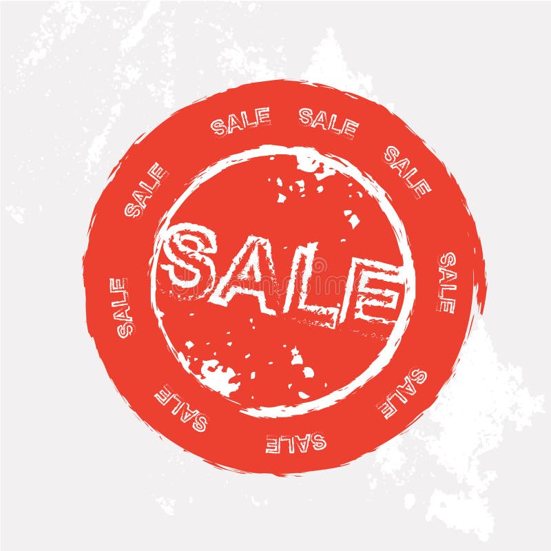 Red Sale Rubber Stamp in Vector Format Stock Vector - Illustration of ...