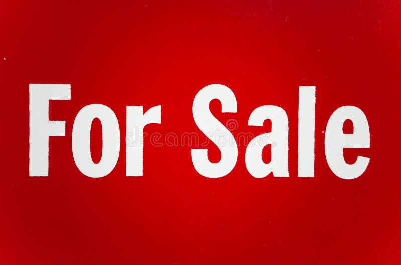 Red for Sale Sign stock photo. Image of boom, finance - 13991274
