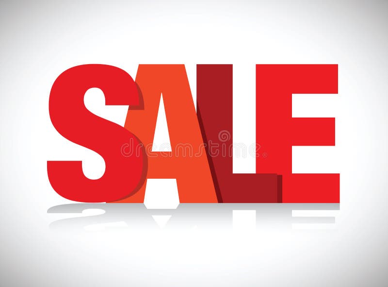 Red sale sign stock vector. Illustration of render, benefit - 94715561