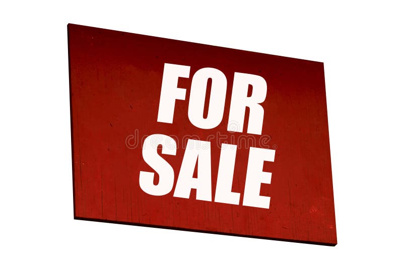 Red for sale sign stock photo. Image of text, wooden - 35333438