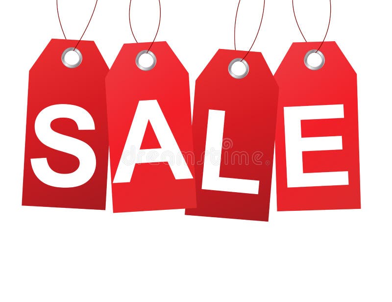 Red Sale Tags Banner Design Stock Vector - Illustration of label ...