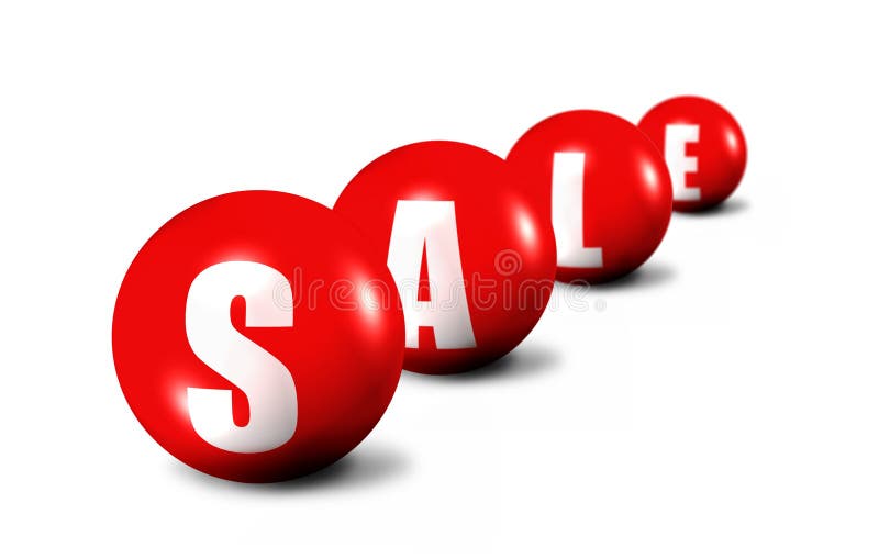 Red Sale Word Made of Spheres Stock Illustration - Illustration of ...