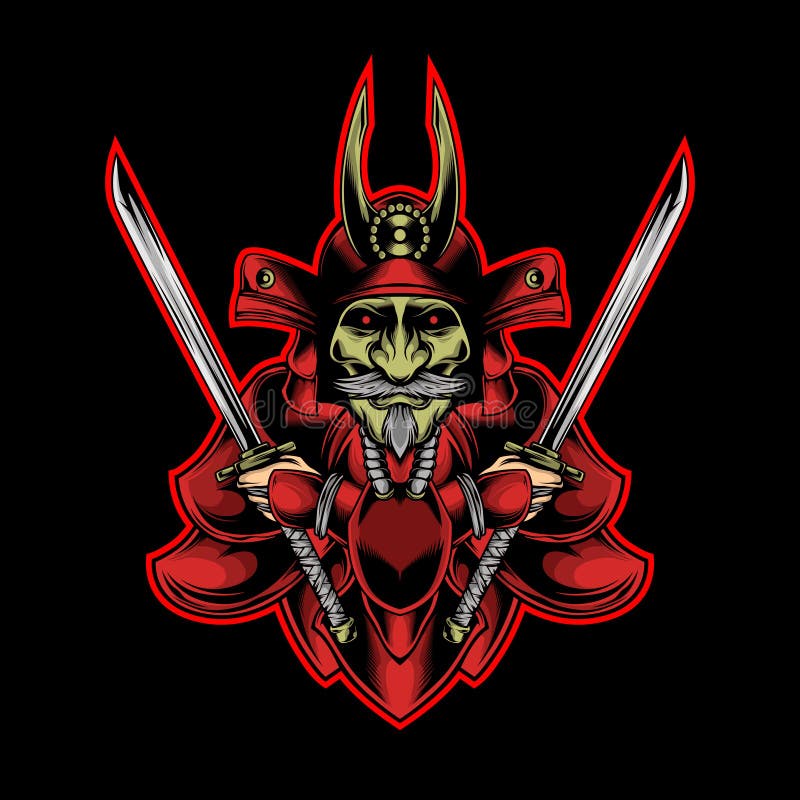 Samurai logo design 1 stock vector. Illustration of great - 193771209