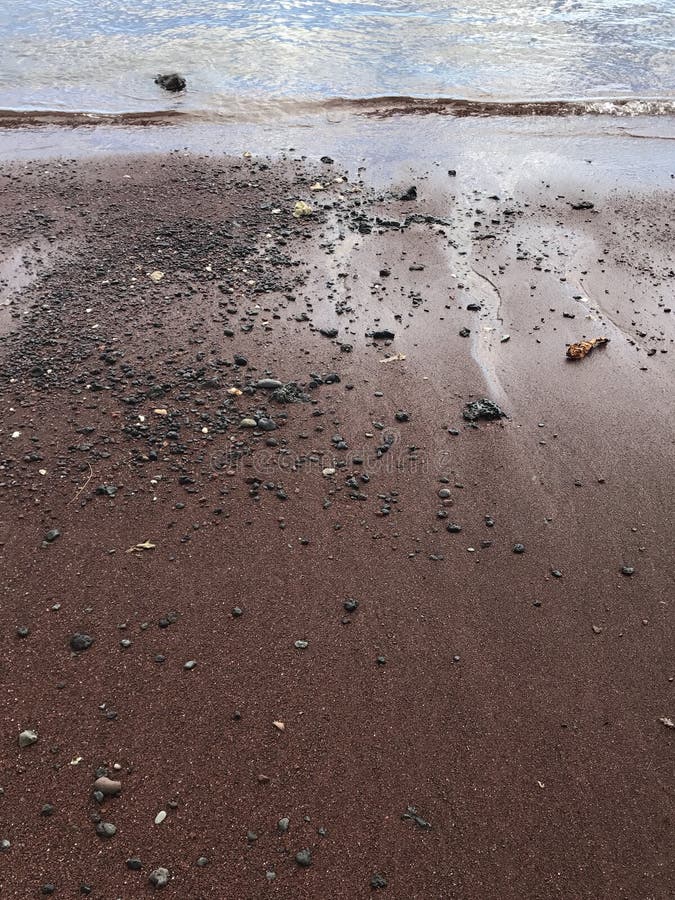 Red Sand Beach Hawaii stock photo. Image of beautiful - 115838408